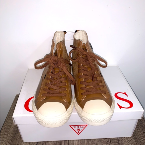 Guess | Shoes | Mens Guess Aviano Hightop Logo Sneakers Size 9 | Poshmark